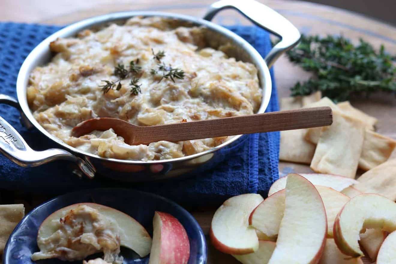 Hot Caramelized Onion Kalua Pig Dip - Gourmet Done Skinny
