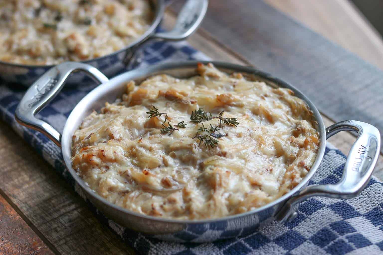 Hot Caramelized Onion Kalua Pig Dip - Gourmet Done Skinny