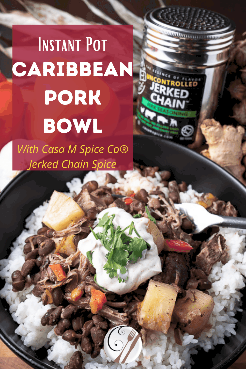 Healthy Instant Pot Caribbean Pork Bowl